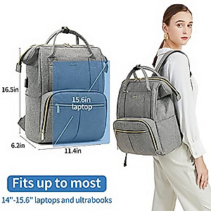 Focdod Laptop Backpack for Women Travel Backpack Nurse Bags for Work 15.6 Inch Computer Daypack Waterproof Backpack with USB Charger for College Teacher Business