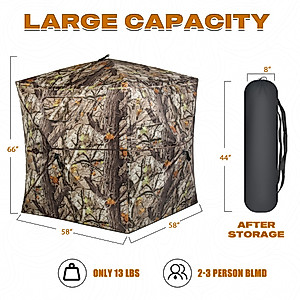 Hunting Blind and Silent Hunting Clothes for Men Fleece Lining, Safety Strap Compatible