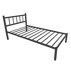 Twin Over Twin & Twin Bunk Bed, Metal Triple Bunk Bed Frame with Guardrails for Kids, Teens, Adults Space Saving, Can Be Divided Into 3 Separate Bed (Black-Metal-1)