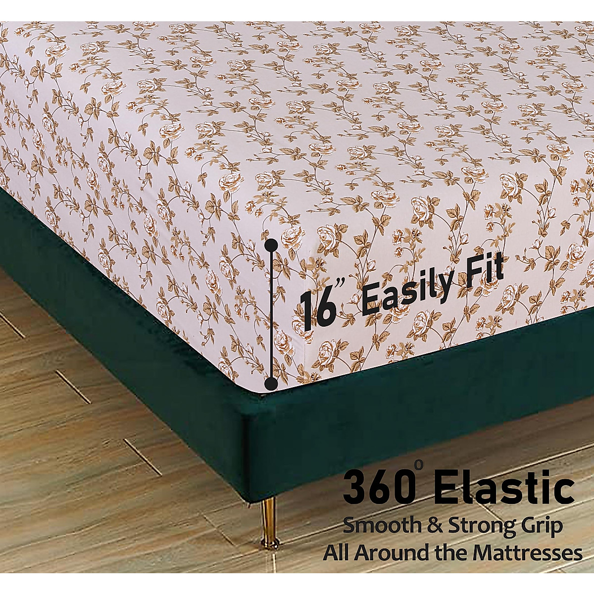 RUVANTI Flannel Sheets Full Size - 100% Cotton Double Brushed Bed Sheets Set, Deep Pockets 16 Inches, All Seasons Breathable & Extra Soft Full Sheets, Warm & Cozy, 4 Piece, Dazzale