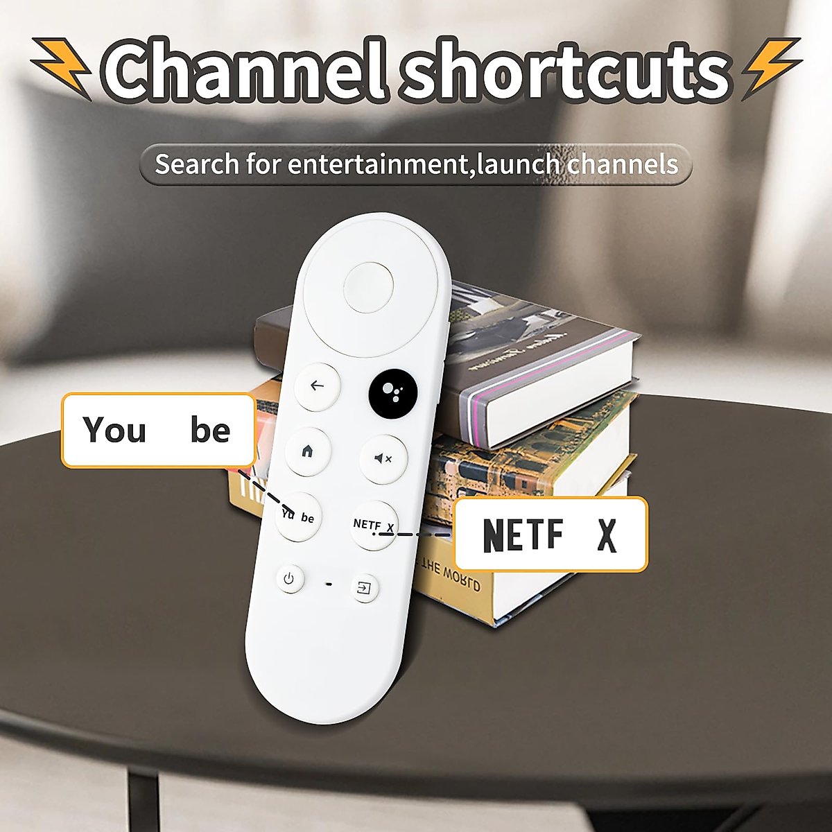 New Universal Remote Control Compatible with Google Chromecast 4k Snow(Remote Control ONLY), Voice Remote Control for G9N9N/GA01409-US/GA01919-US/GA01920-US/GA01923-US/GA02463-US/GA02464-US