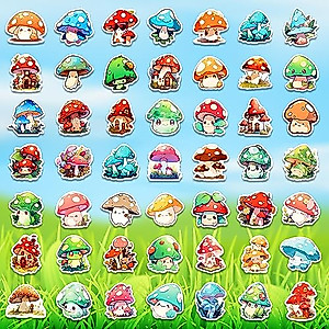 100 PCS Cute Stickers Pack,Cartoon Mushroom Stickers for Kids Boys Girls,Waterproof Aesthetic Stickers for Water Bottle Laptop Scrapbook Notebook Skateboard