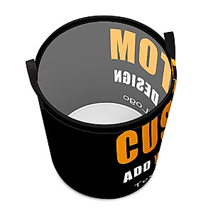 Custom Laundry Hamper - Personalized Collapsible Dirty Clothes Hamper Storage Basket for Nursery Bathroom Bedroom Living Room, Customized Circular Hamper with Handles Gift for Boys Girls Men Women