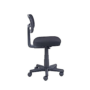Mesh Task Chair with Plush Padded Seat, Black. (19.25 x 18.25 x 30.25 Inch)
