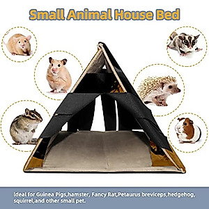 enheng Small Pet Hideout Skull and Crossbones Bat Hamster House Guinea Pig Playhouse for Dwarf Rabbits Hedgehogs Chinchillas