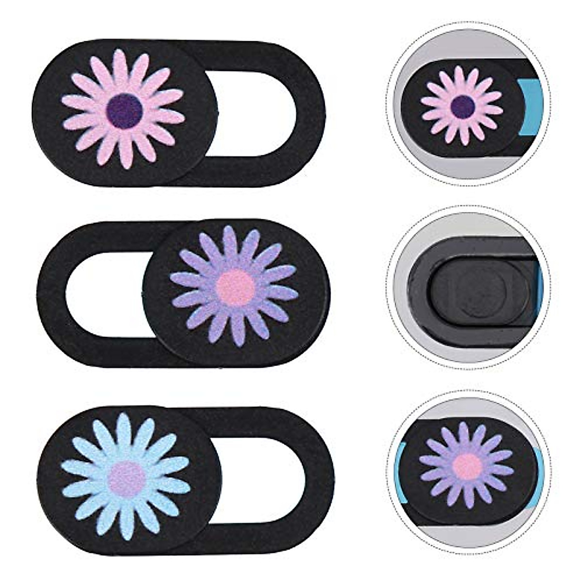 SOLUSTRE Smartphones 3pcs Printed for Webcam Lens Covers Blocker Decoration Laptop Protecting Compatible Style Tablet Throbbing Camera Thin Your Computer Cartoon Tablet para Niños Tablet para Niños
