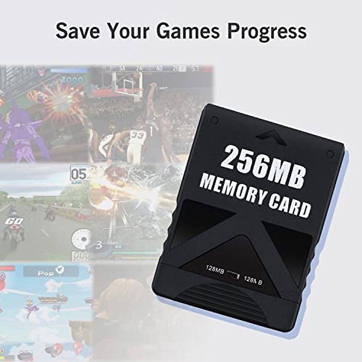 Mcbazel 256MB High Speed Game Memory Card for Playstation 2 - Black (1 Pack)