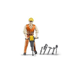 Bruder 60020 Construction Worker with Jackhammer and Tools