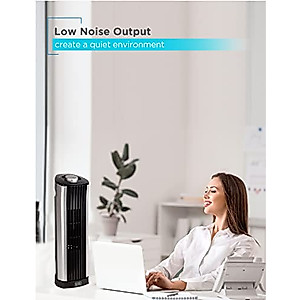 BLACK+DECKER Mini Tower Fan - Quiet Oscillating Stand up 14 Inch Desk Fans