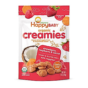 Happy Baby Organics Creamies Strawberry Raspberry & Carrot, 1 Oz