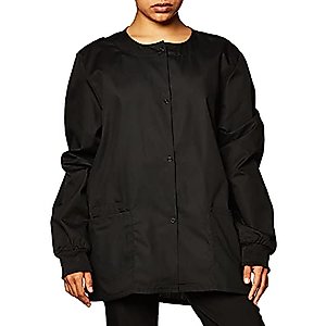 Cherokee Women's Warm Up Scrubs Jacket, Black, Small