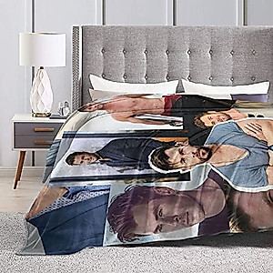 Chris Hemsworth Soft and Comfortable Warm Fleece Blankets Beach Blanket Picnic Blankets Throw Blankets (50"x40")