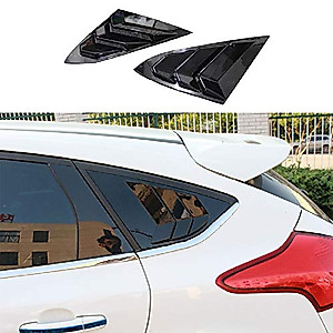 fit for Ford Focus ST RS MK3 Hatchback 2PC 2012 2013 2014 2015 2016 2017 2018 Shiny Black Window Side Louvers Vent