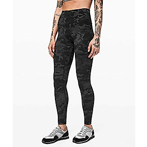 Lululemon Align Stretchy Full Length Yoga Pants - Women’s Workout Leggings, High-Waisted Design, Breathable, Sculpted Fit, 28 Inch Inseam, Incognito Camo Multi Grey, 8