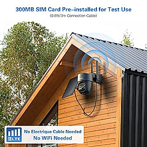 Xega 4G LTE Cellular Security Camera Solar with SIM Card (Verizon AT&T T-Mobile),Wireless Outdoor No WiFi Security Camera,2K HD PTZ Night Vision Motion Detection 2 Way Talk SD&Cloud Storage