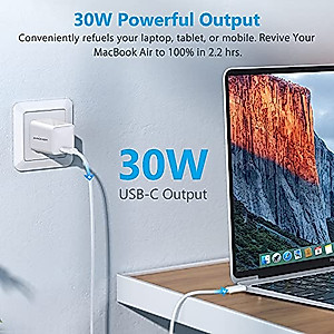 USB C Wall Charger, 30W iPhone 12 13 14 Charger Block with Foldable Plug, iPhone Fast Charger Type C Charging for iPhone 13 Pro/13/ iPhone 12 Pro Max/12 Pro/12/11 Pro Max/11/Google Pixel and More