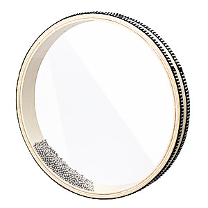 Yibuy Wave Bead Ocean Drum Musical Instrument Percussion Sea Sound Drum Instrument 10 inch Natural Color