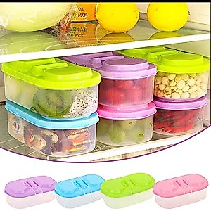 Refrigerator Organizer Bins with Lids - Fridge Freezer Space Organization Storage Rack Shelf Kitchen Box Hot, Clear Storage Containers for Cabinet, Kitchen Organization
