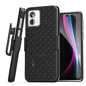 Encased DuraClip for Moto G 5G 2023 Belt Clip Case, Slim Phone Case with Holster (Motorola G 2023) Black