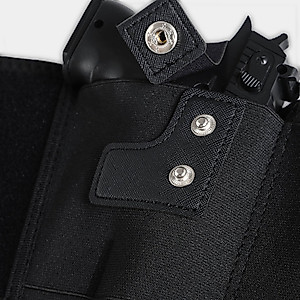 Mostcomtac Belly Band Holster - Gun Holster for Women and Men, Concealed Carry Waist holster for Most Pistols and Revolvers, Fits Glock, Smith Wesson, Taurus, Ruger, Shield, Etc