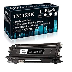 1 Black TN115 TN115BK Compatible Toner Cartridge Replacement for Brother HL-4070CDW 4040CN 4040CDW 4050CDN MFC-9440CN 9840CDW 9450CDN DCP-9040CN 9045CDN 9042CDN Printer,Sold by TopInk