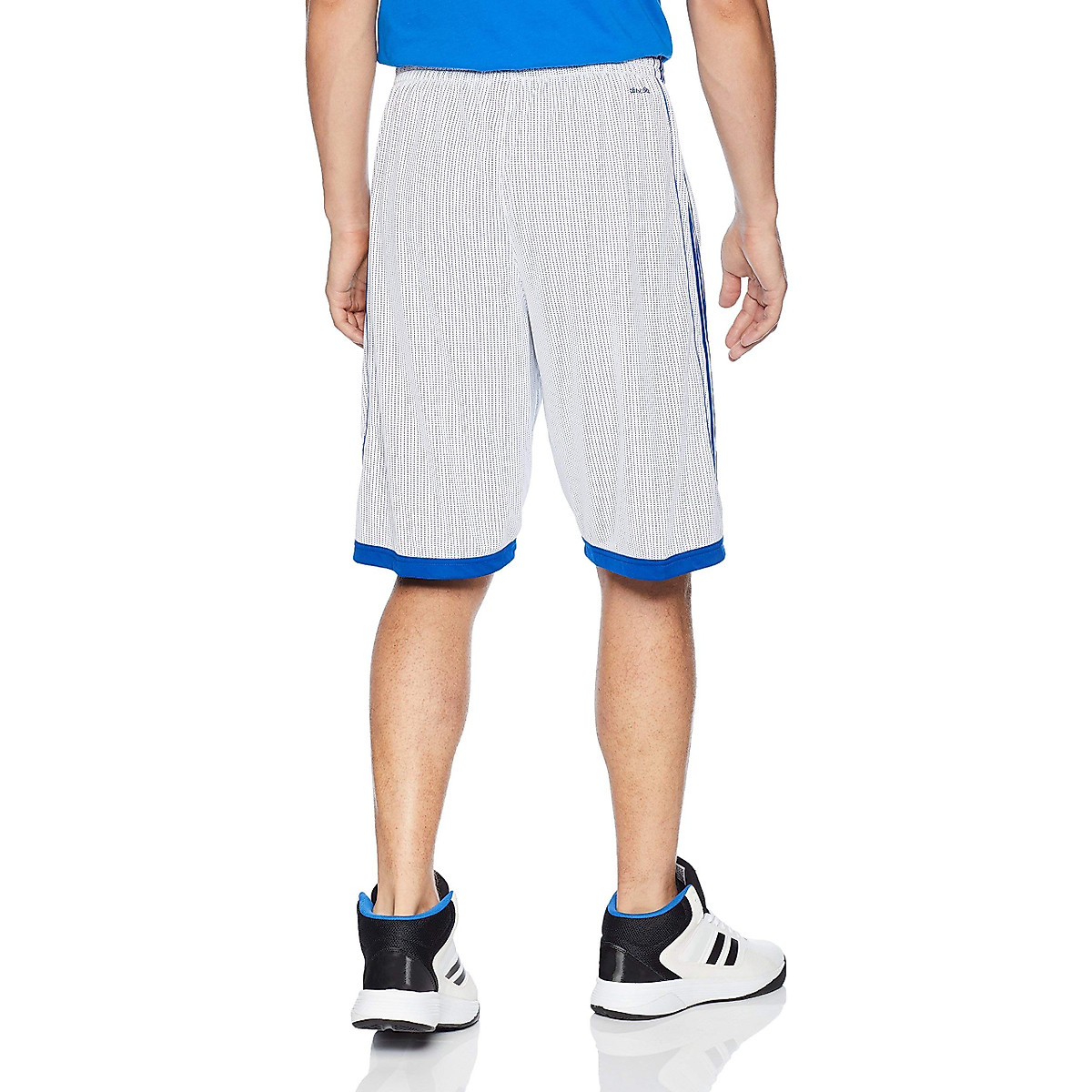 adidas Men's Basketball Foundation Shorts, White, Large