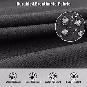 GUEGLSA Tufted Outdoor Bistro Chair Cushion, Waterproof Round Seat Cushion 15 inch, High UV Resistant Bistro Cushion for Patio Chair, (Black,1 Pcs)