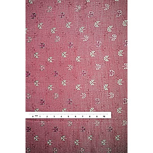 Viscose Rayon Foil Printed Fabric by Yard for Apparel Sewing Craft Upholstery DIY, Width-42" (3-Yards / 108 x 42 inches, Peach 3Y)