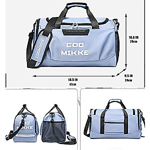 Gym Duffle Bag Waterproof Sports Duffel Shoulder Travel Weekender Bag for Men Women Overnight Bag with Shoes Compartment & Wet Pocket (Green)