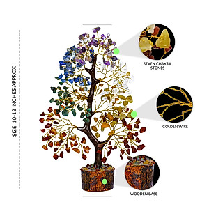 PYOR Chakra Tree of Life, Crystals, Gifts for Women, Crystal Tree, Money Tree, Crystals and Healing Stones, Home Decor, Crystal Tree for Positive Energy