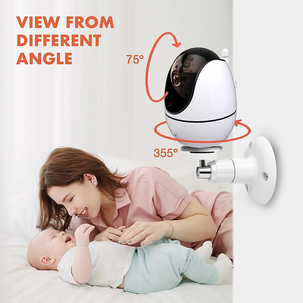 REXING BM1 Baby Monitor w/Recording Capabilities 4.5” IPS Display, 720p Video/Audio, Two-Way Talking, Microphone/Speaker, 1000ft Range, Night Vision,Thermal Monitor, Cry/Sound Detection,Lullaby Music