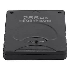 CCYLEZ 256MB Memory Card, Portable High Speed Game Memory Card 256MB Accessory for PS2 Game Data Console(Black)