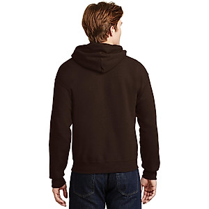 Gildan Men's Fleece Hooded -Sweatshirt, Style G18500 L DARK CHOCOLATE