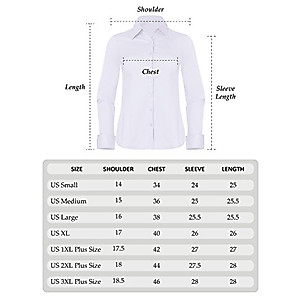 PIER 17 Button Down Shirts for Women, Tailored Long Sleeve Casual Business Professional Office Work Collared Dress Blouse New White