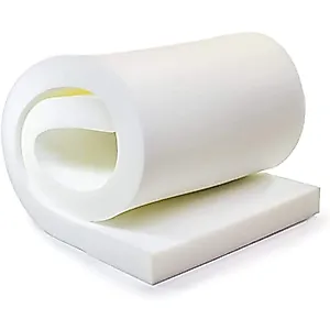 AK TRADING CO. Professional 2" Thick, 18" Wide X 72" Long Regular Density Upholstery Foam, White