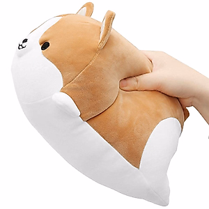 sofipal Corgi Dog Plush Pillow, Soft Shiba Inu Corgi Butt Stuffed Animal Toys Gifts for Bed, Valentine, Kids Birthday, Christmas (Brown, 11.8inch)