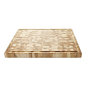 Labell Wood Cutting Boards - Large Canadian Maple Butchers Chopping Block with Juice Groove for Meats, Vegetables, Fruits, and Cheeses - Perfect for Carving, Serving, & Charcuterie (16" x 20" x 1.5")