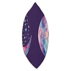 Cosmic Moon and Stars Space Galaxy Celestial Throw Pillow, 16x16, Multicolor