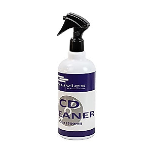 Premium CD Cleaner Spray Fluid - Compact Disc CD-DVD Cleaning Solution and Practical Microfiber Anti-Static Glove - Big Bottle 17oz