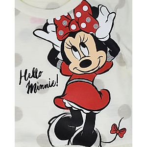 Disney Minnie Mouse Infant Baby Girls T-Shirt and Leggings Outfit Set Polka Dots White/Black 18 Months