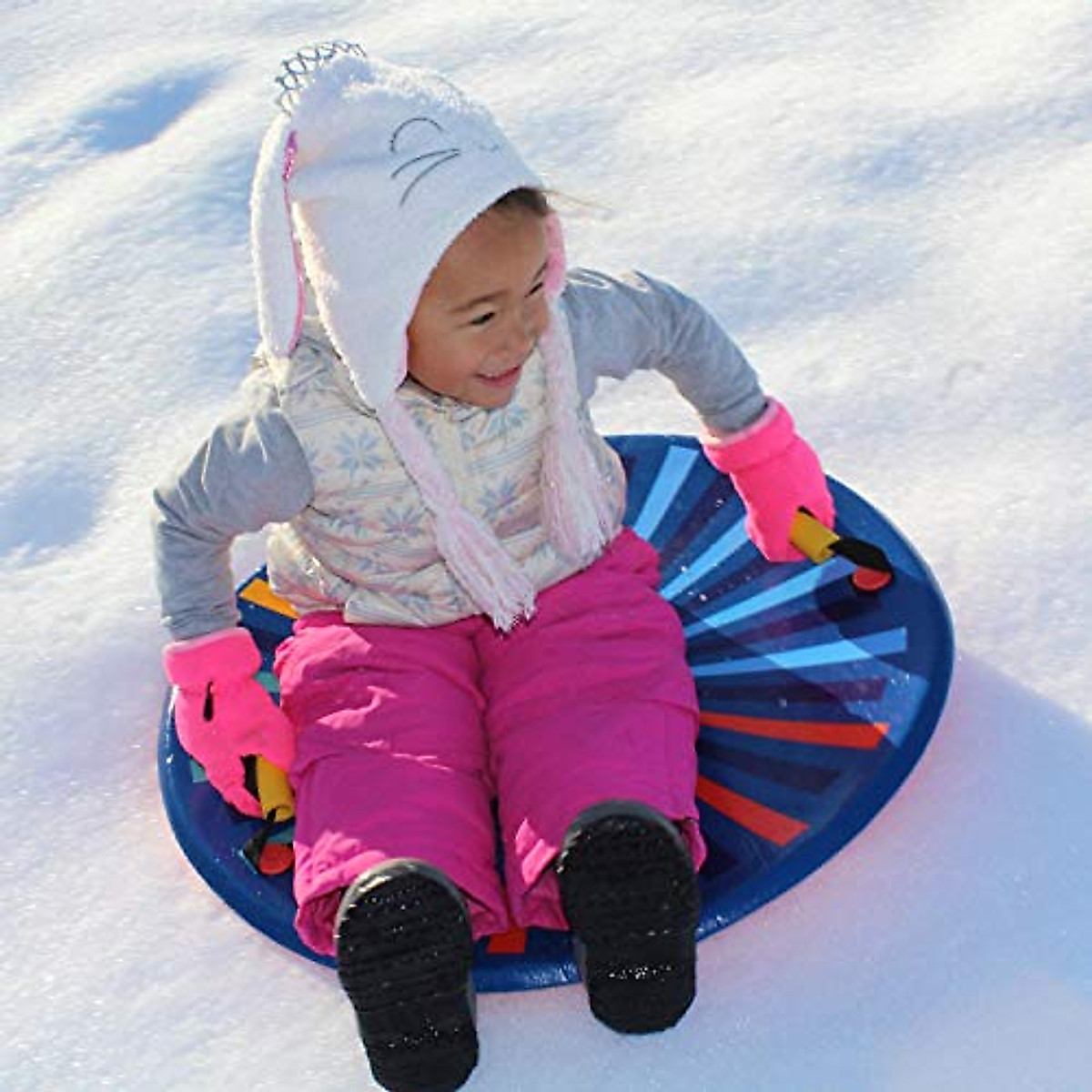 Flexible Flyer F26 Foam Snow Saucer Sled. Round SNO Disc Slider, 26"
