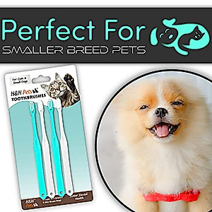 H&H Pets Dog Toothbrushes from Large to Small| Best Professional Dog Cat Toothbrush Series with Many Design & Size Options Breeds