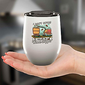 Diy Lover's Gift With Wood Chipper Inspired Design, Housewarming Gift For A - The Gift For Diy Enthusiasts And Tools Lovers - 12oz Wine Tumbler Cup