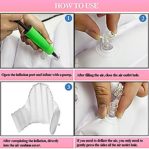 High Chair Cushion with Cover for IKEA Antilop High Chair, MISSEIAR Wooden High Chair Pad Pillow, Cushion Insert for Replacement, Built-in Inflatable Cushion (Pink)