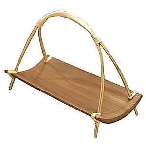 Sushi Tray Wood Food Containers Wooden Serving Tray Guest Towel Holder Tea Dessert Dish Plate Platter with Handle for Breakfast Home Kitchen Bathroom Snack Containers