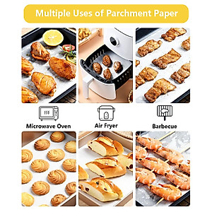 Yuyouqu 50 Pcs 12 x 12 Inch Square Parchment Paper Baking Sheets, Parchment Sheets for Baking Cake, 12'' Wax Paper Squares Deli Paper Sheets for Food Basket Liners White