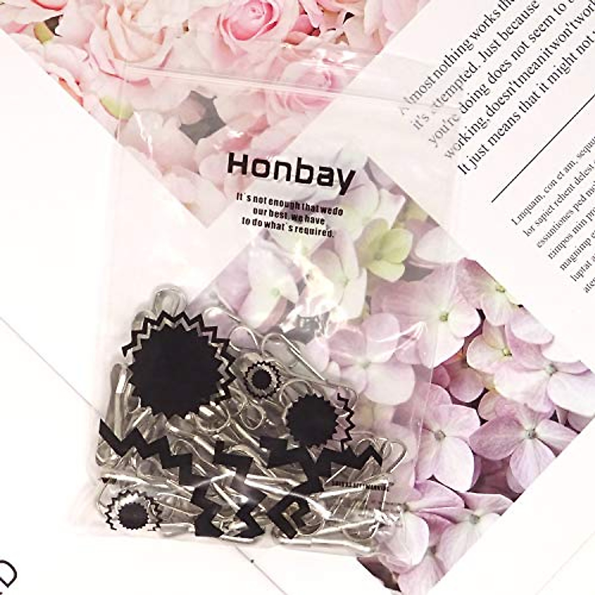 Honbay 50PCS 32mm 1 1/4" Metal Spring Hooks Snap Clips for Lanyard, Zipper Pull, ID Card, Key Chain, Plant Hanger, etc (32mm)
