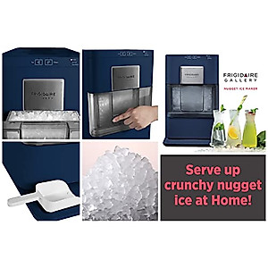 FRIGIDAIRE Gallery EFIC255 Countertop Crunchy Chewable Nugget Ice Maker, 44lbs per Day, Auto Self Cleaning, 2.0 Gen, Navy