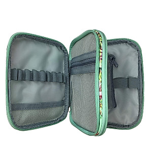 New Crochet Hook Case Without Hooks and Accessories, Zipper Storage Organizer Bag with Web Pockets for Various Crochet Needles/Knitting Accessories/Crochet Hook Kit Tools, Lightweight, Easy to Hold