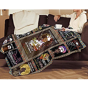 VTH GLOBAL Personalized Custom Name Proud Black Nurse Rock Matter Fleece Sherpa Throw Blanket Birthday Christmas Nursing Afro American African Africa Gifts for Registered Nurses Mom Wife Daughter